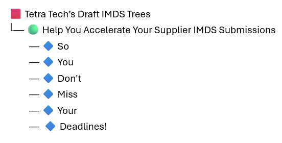 IMDS Supplier Engagement - Tetra Tech Sustainable Markets